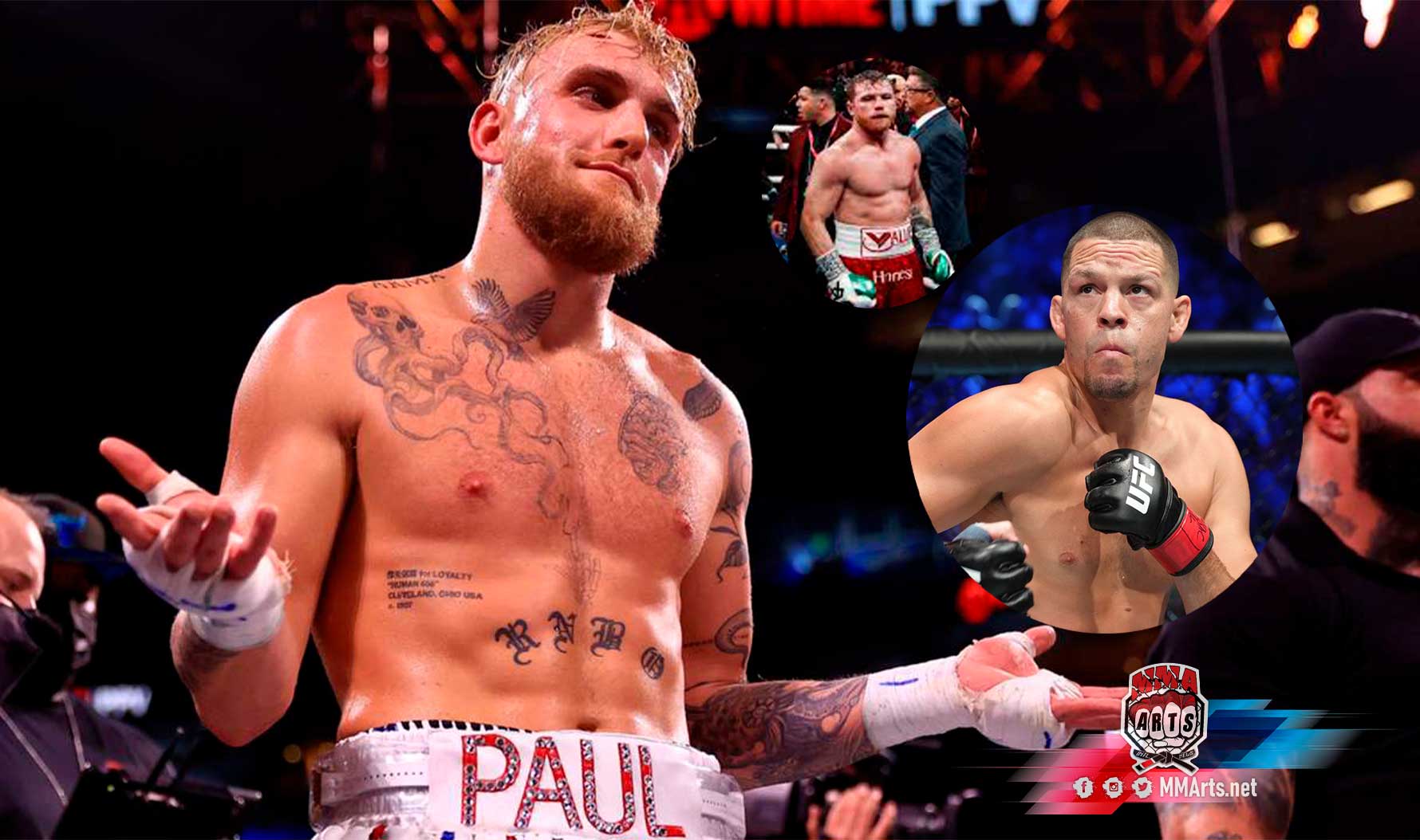 Jake Paul llama a Nate Díaz a un combate y asegura poder ganarle a ...